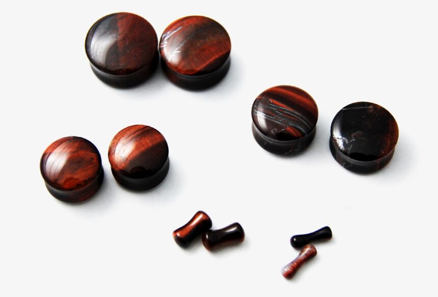 Double Flared Red Tigers Eye Plugs – Atlas Stoneworks