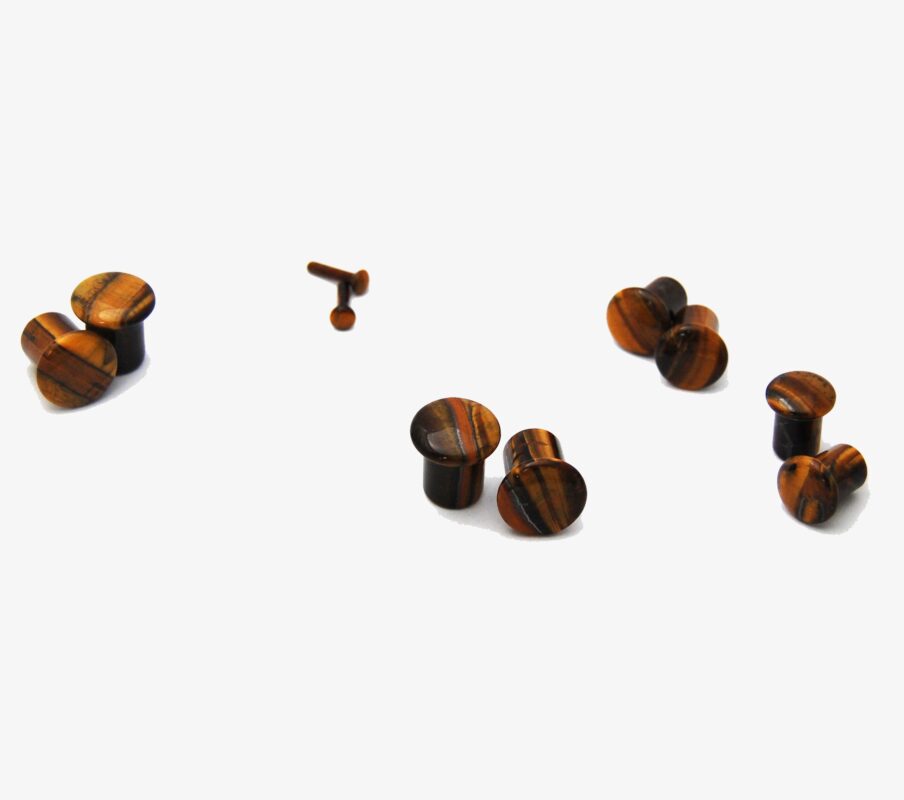 Single Flared Yellow Tigers Eye Plugs – Atlas Stoneworks